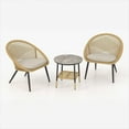 Grand Patio Boho Glam 3 Pieces Wicker Patio Bistro Set, Beige - Walmart.com