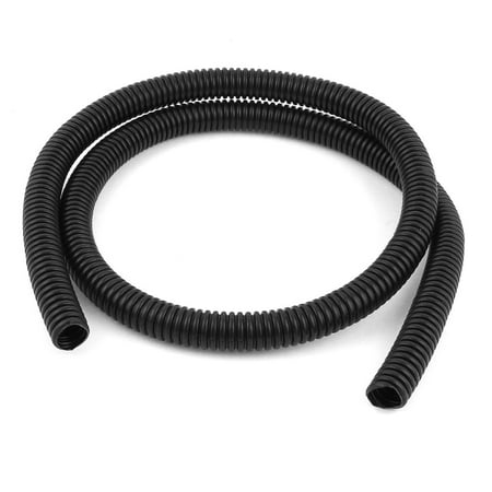 Black Plastic 18mm x 15mm Corrugated Wire Tubing Convoluted Hose Tube 3 ...