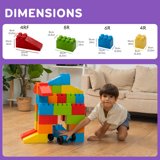 Jumbo Plastic Building Blocks for Kids & Toddlers, 48 Pieces, Age 1 - 8 ...