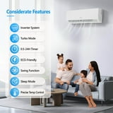 ROVSUN 9,000 BTU AC/Heater, Mini Split System, 19SEER Energy Saving ...