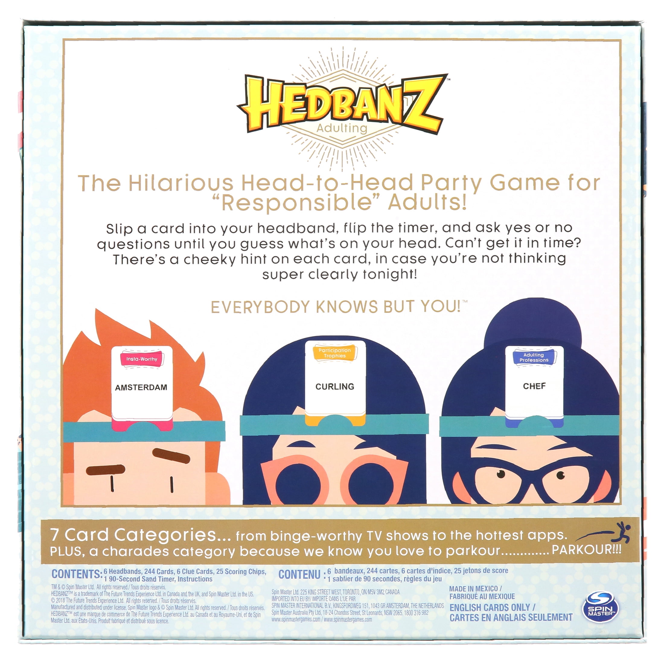 Hedbanz Adulting, Hilarious Party Game Of Guessing And