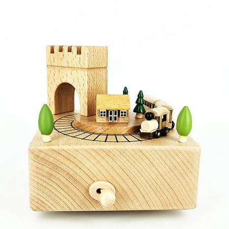 Creative Music Box Wooden Music Box Girls Carousel Children Valentine's ...