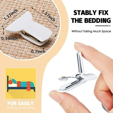 Hold On! Easy Attach Duvet Comforter Clips, Set of 4, Undetectable ...