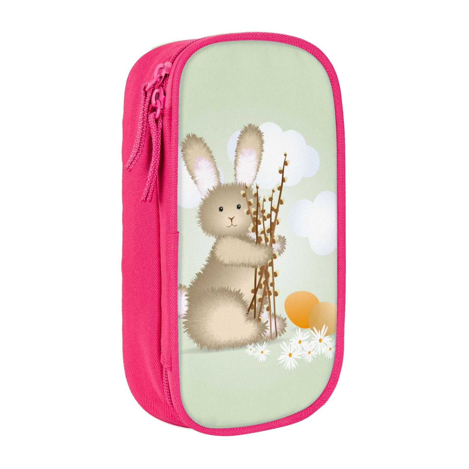 XMXY Bunny Rabbit Pencil Case Cute Aesthetic, Portable Pencil Bags with ...