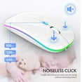 2.4GHz Wireless Mouse USB Rechargeable LED RGB Mouse Silent Ergonomic ...