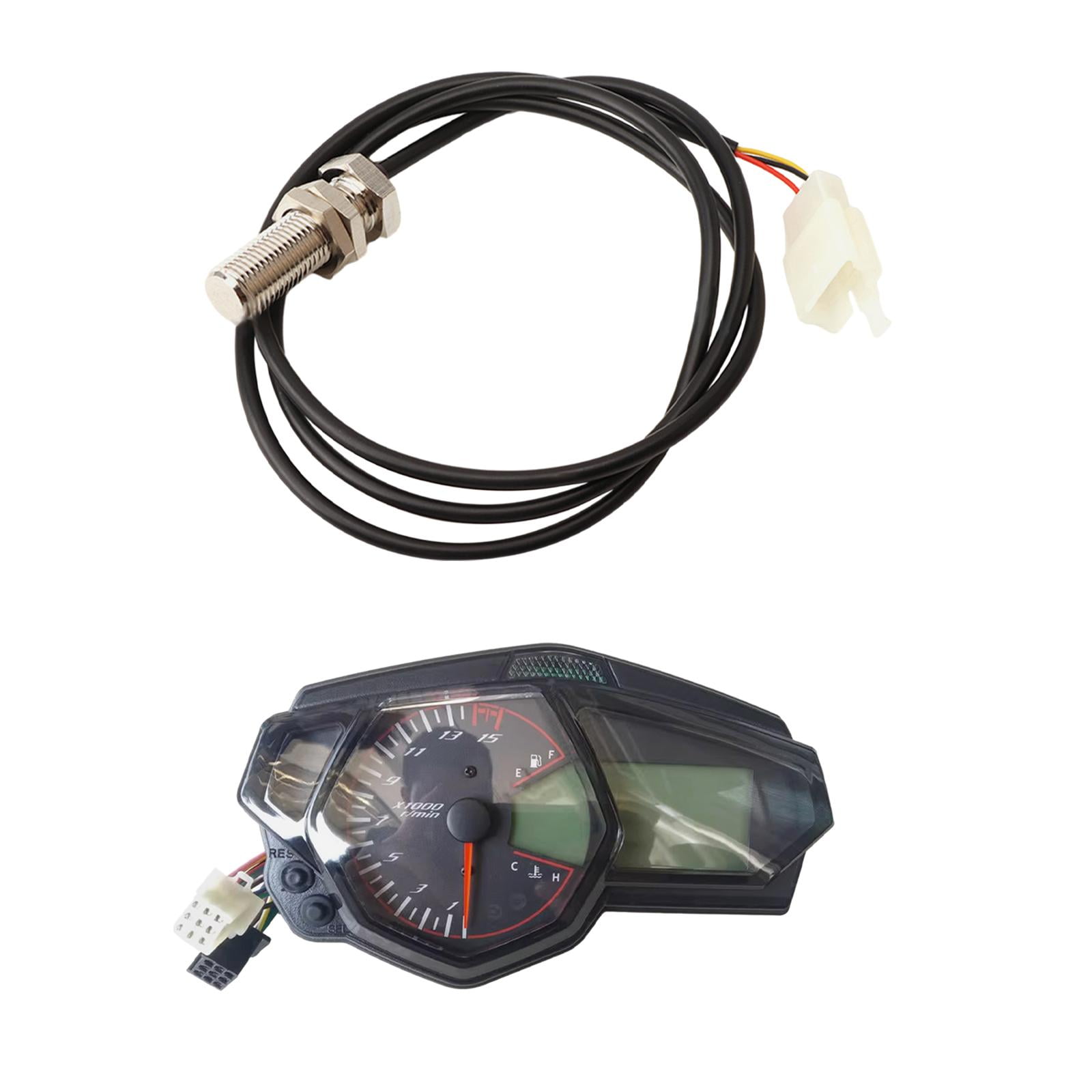 Velocímetro de motocicleta, tacómetro, pantalla de engranajes ...