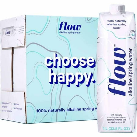 Flow - 100% Naturally Alkaline Spring Water, 6 x 1L | Walmart Canada