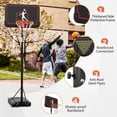 Ktaxon Adjustable Height 8-10ft Basketball Hoop & Goal with 35 Inch PE ...
