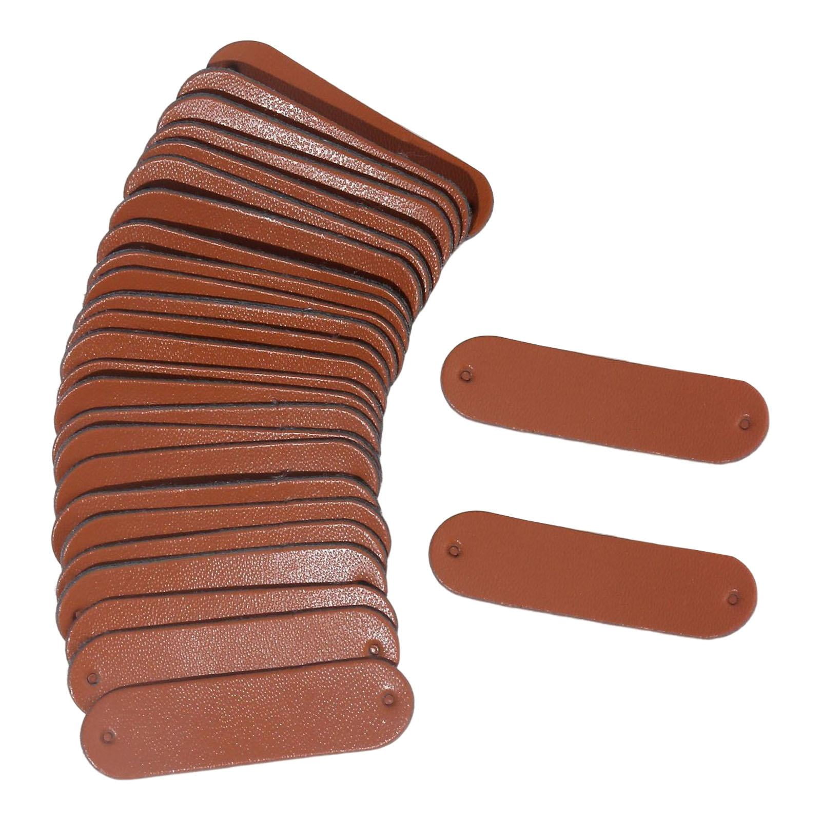 100Pcs Faux Leather Blank Garment Tags DIY Decoration Accessories ...