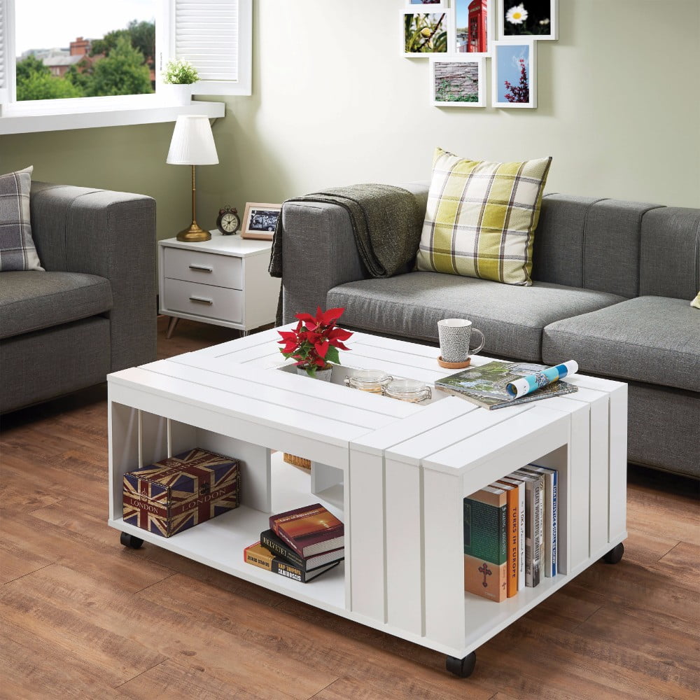 Appealing Coffee Table, White - Walmart.com