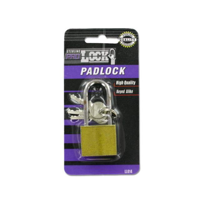 Long shank padlock with keys - Pack of 24 - Walmart.com