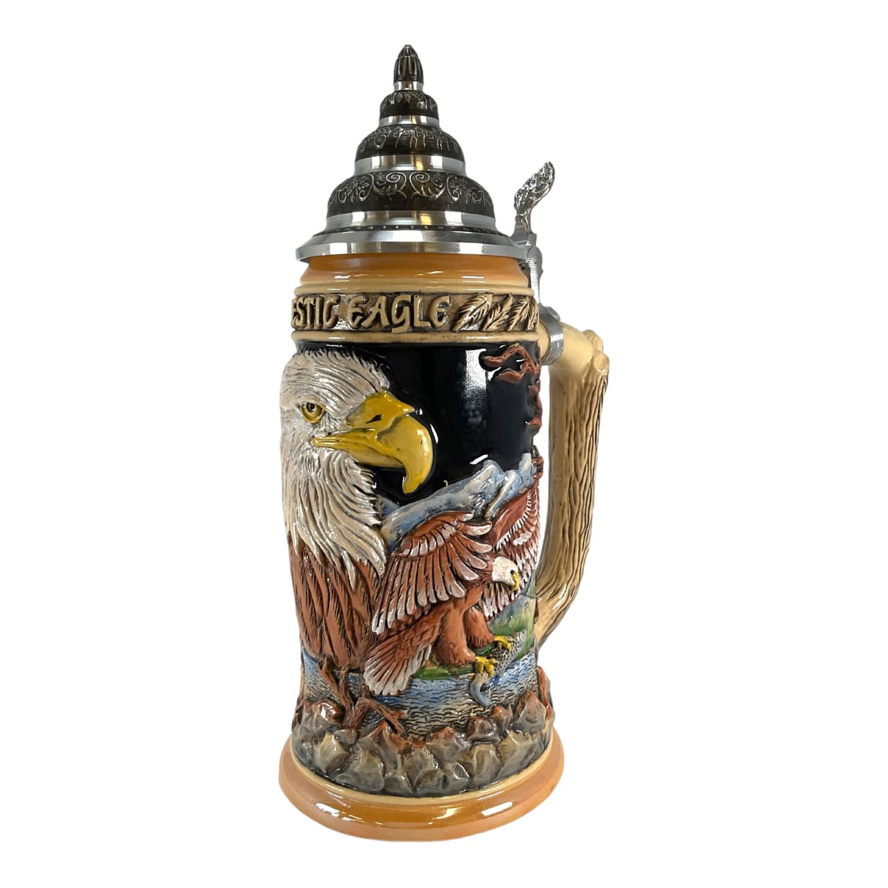 Majestic Bald Eagles LE German Stoneware Beer Stein .75 L Made in ...