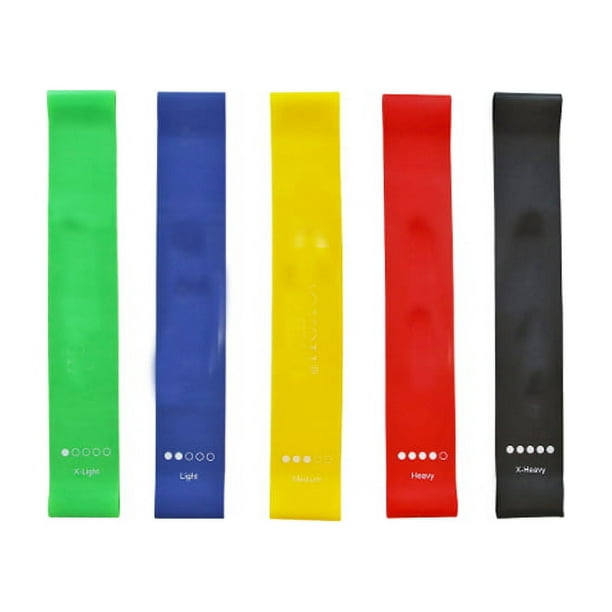 Fitness bands / loop bands / resistance bands, set of 5 fitness bands ...