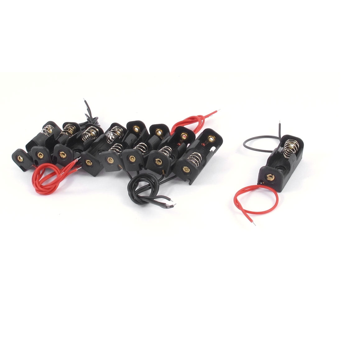 9 Pcs Metal Spring Clip Shell 12V 23A Battery Holder Box Case Black ...