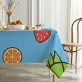 1pc Smiling Pineapple Print Tablecloths rectangle tables large size ...