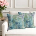 Blue Satin Texture Pillow Covers Set of 4, Retro Abstract Green Purple ...