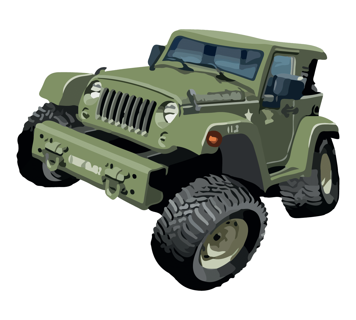 Humvee with Creative Art for Vinyl Wall Decal - War Vehicle Machine ...