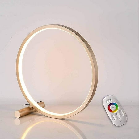 SAYDY RGB Circle Table Lamp with Touch Button/Remote Control LED Round ...