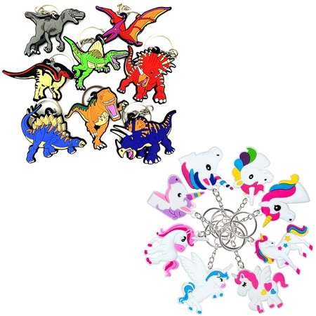 Rainbow Dinosaur Keychains Kids Dinosaur Party Favor Supplies | Walmart ...
