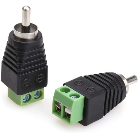 TILIYHELLO RCA Male Connector, RCA Male RCA Plug to AV Screw Terminal ...