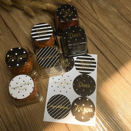 Pieces of 60/10 Sheet Seal Sticker Gift Labels Thank You/ You/Birthday ...