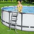 "Bestway Steel Pro MAX 14' x 48"" Round Above Ground Deep Metal Swimming Pool Set" - Walmart.com