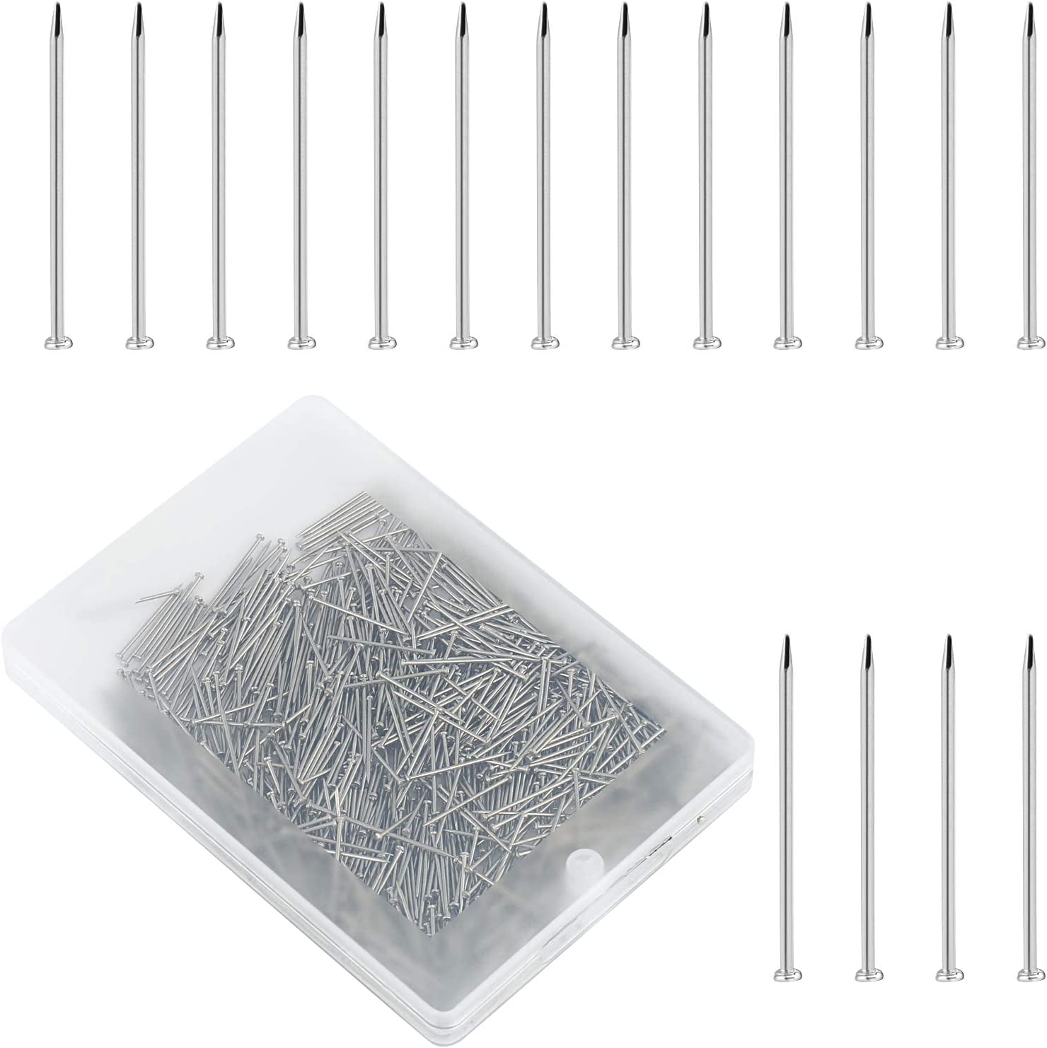 Naler 800 Pcs 0.71" Head Pins, Fine Satin Pin Dressmaker Pins for ...