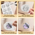 4 Sheets 11.6x8.2 Inch Stick and Stitch Embroidery Patterns Non-woven ...