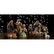Kurt Adler 12-Inch Nativity Set with Stable and 10 Figures - Walmart.com