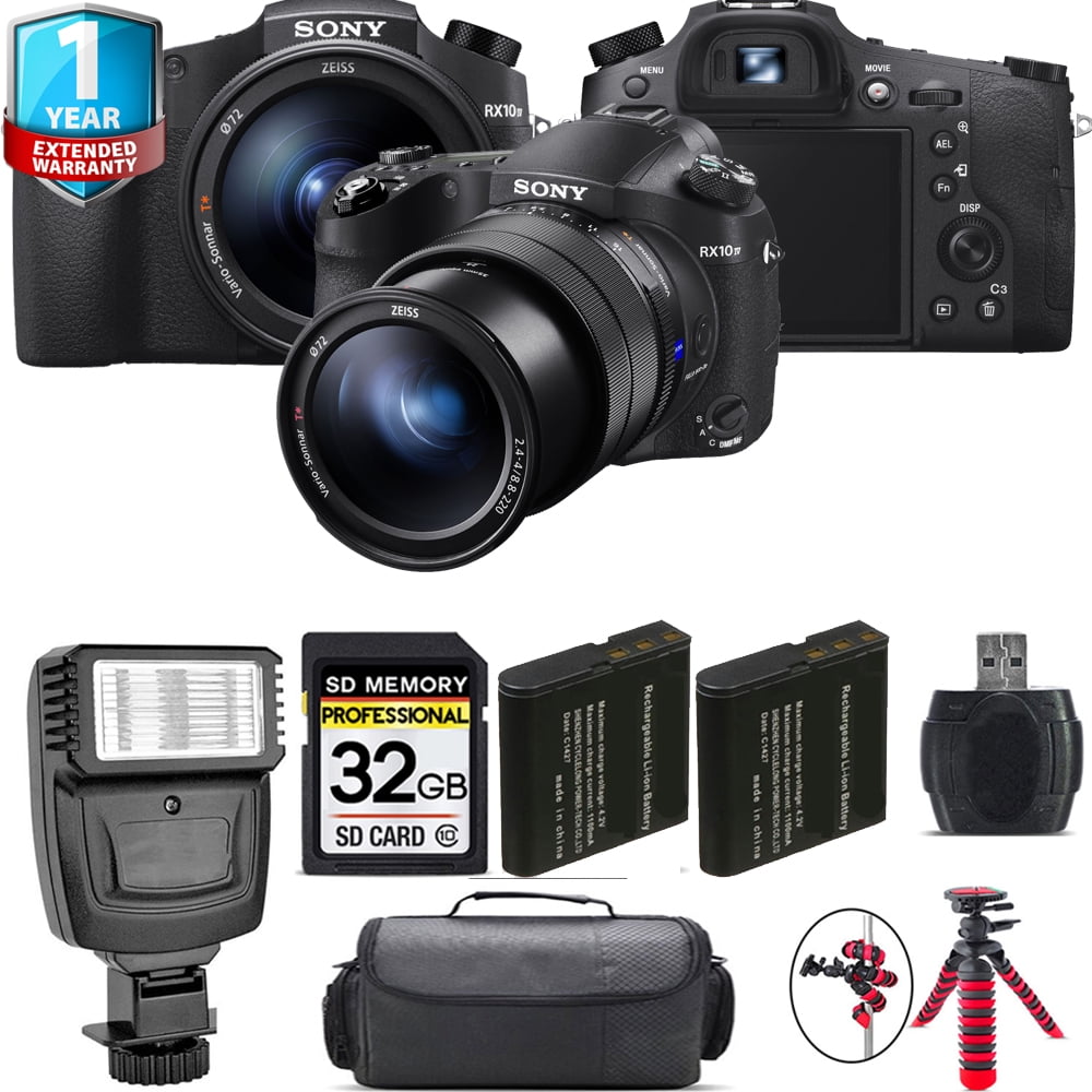 Sony Cyber-shot DSC-RX10 IV DSLR Digital Camera + Extra Battery + 1 Yr ...