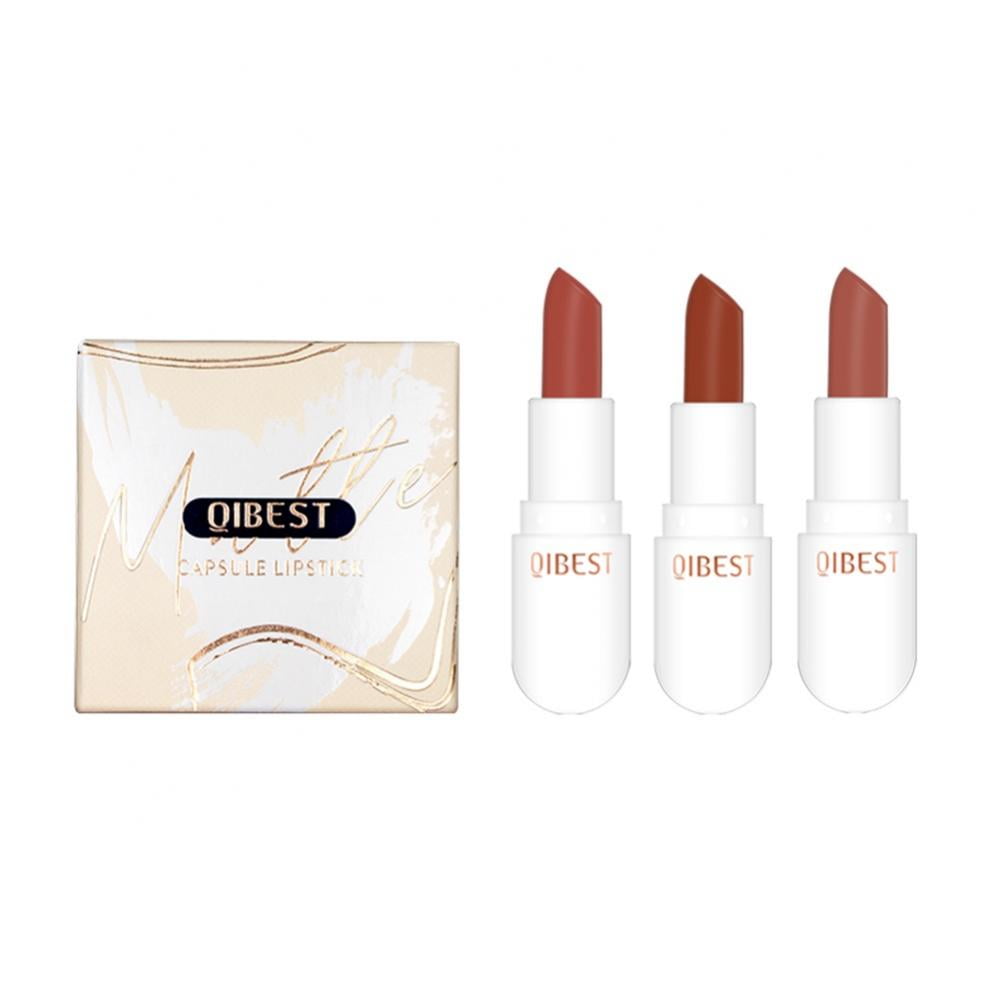 TOPWONER Long-lasting Matte Lipstick Set,3 Pcs Cute Capsule Matte ...