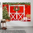 Rustic Winter Christmas Red Barn Wood Door Photography Backdrop Xmas ...