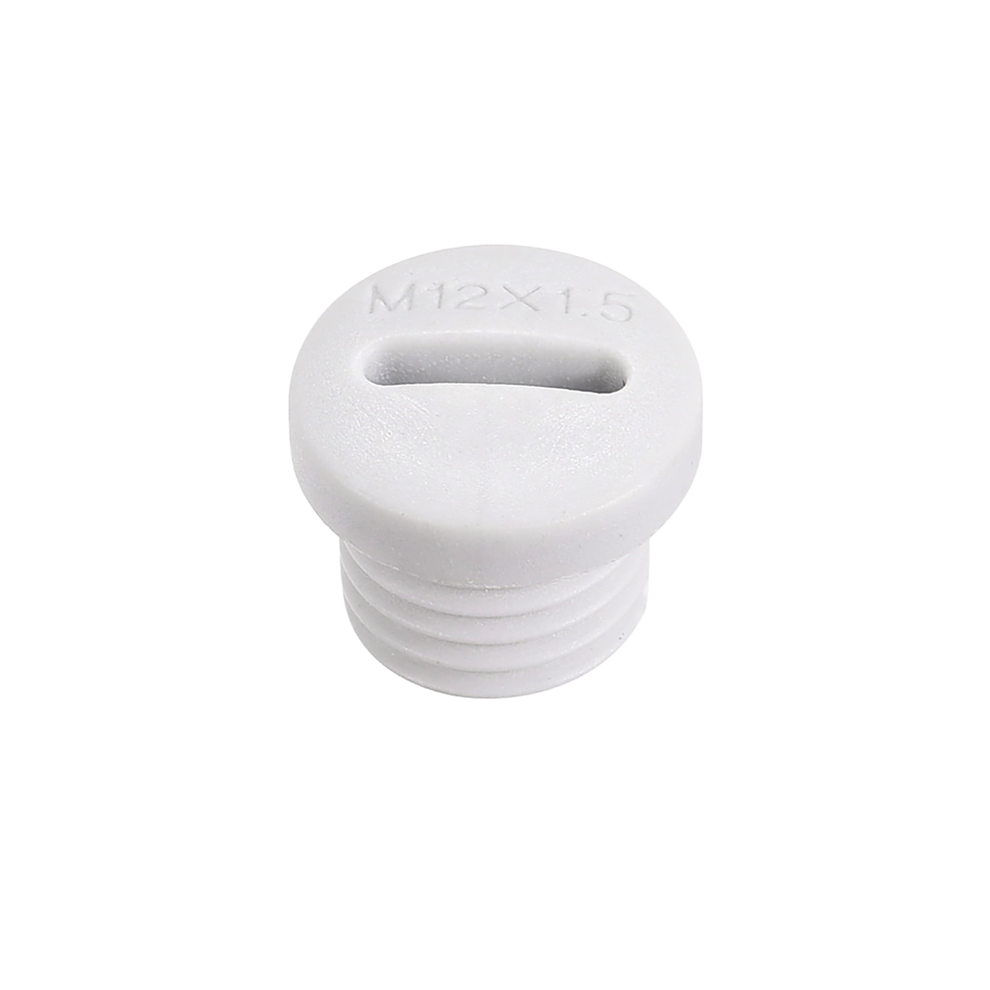 M12x1.5mm Nylon Male Thread Cable Gland Screw End Cap Cover White ...