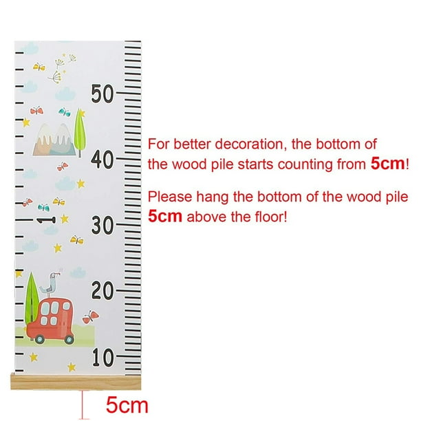Child S Height Chart Cartoon Patterns Height Measuring Hanging Ruler ...