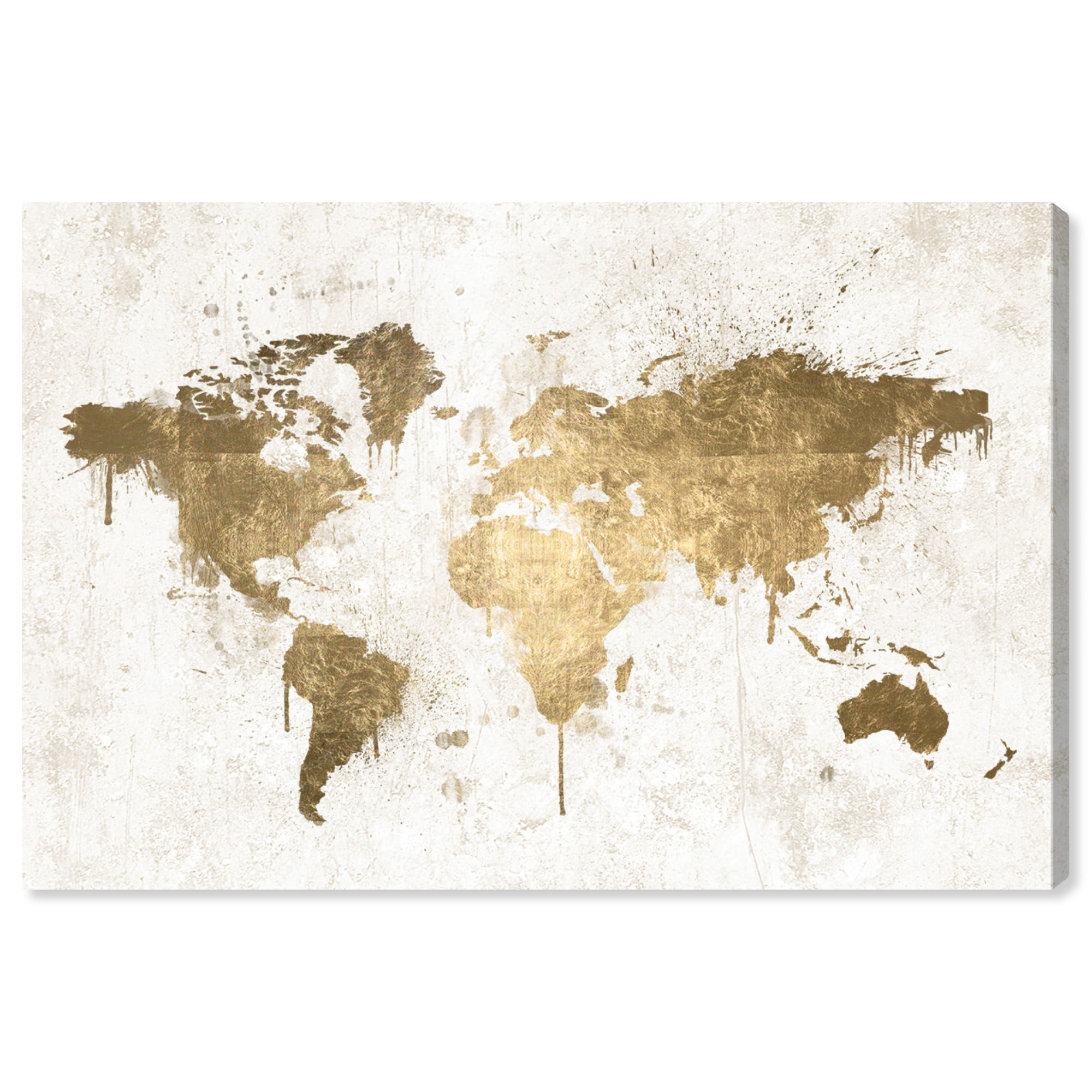 Runway Avenue Maps and Flags Wall Art Canvas Prints 'Mapamundi White ...