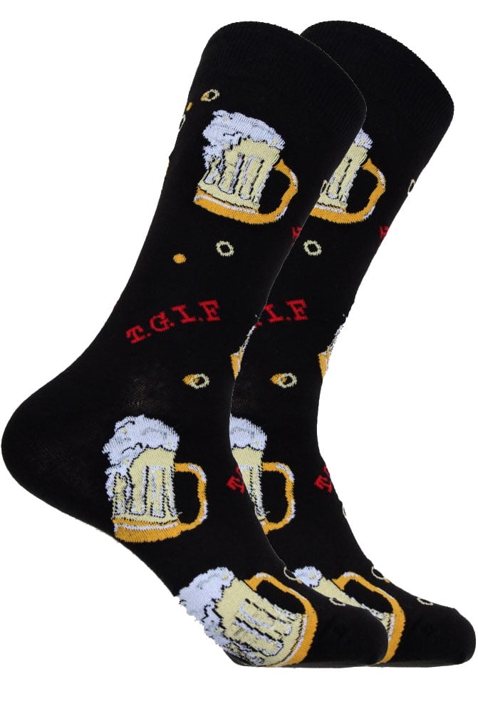 Mens Designer Novelty Beer Mug Cotton Socks - Walmart.com