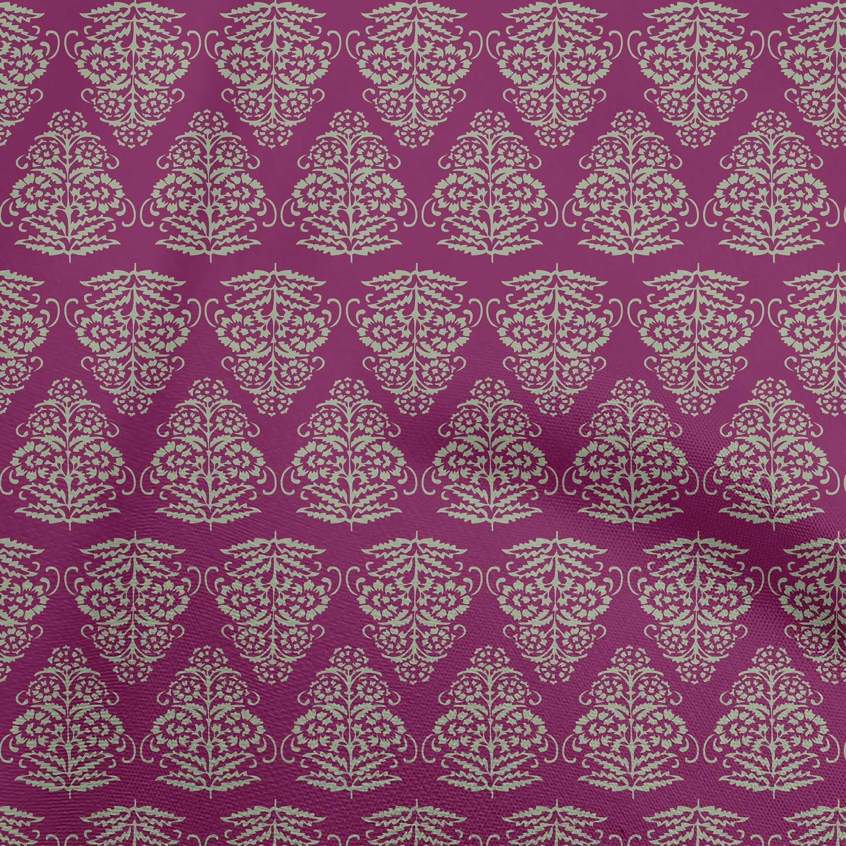 oneOone Velvet Dark Magenta Fabric Block Fabric For Sewing Printed ...