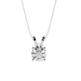14K Rose Gold 6.0 Carats Lab Grown Diamond Solitaire Pendant Necklace ...