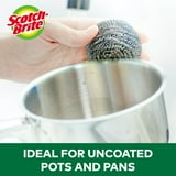 Scotch-Brite Stainless Steel Scrubbers, 3 Scrubbers - Walmart.com
