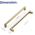 10 Pack Solid 7-1/2 Inch Square Cabinet Handles - Champagne Bronze ...