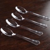 Efavormart 125 Pieces - 7" Dapper Clear Chambury Plastic Disposable ...