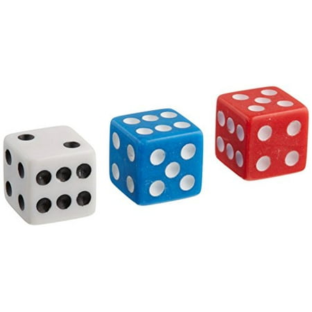 48 Dice Dispenser Game Casino Accessory Bulk Pack, Red/White/Blue ...