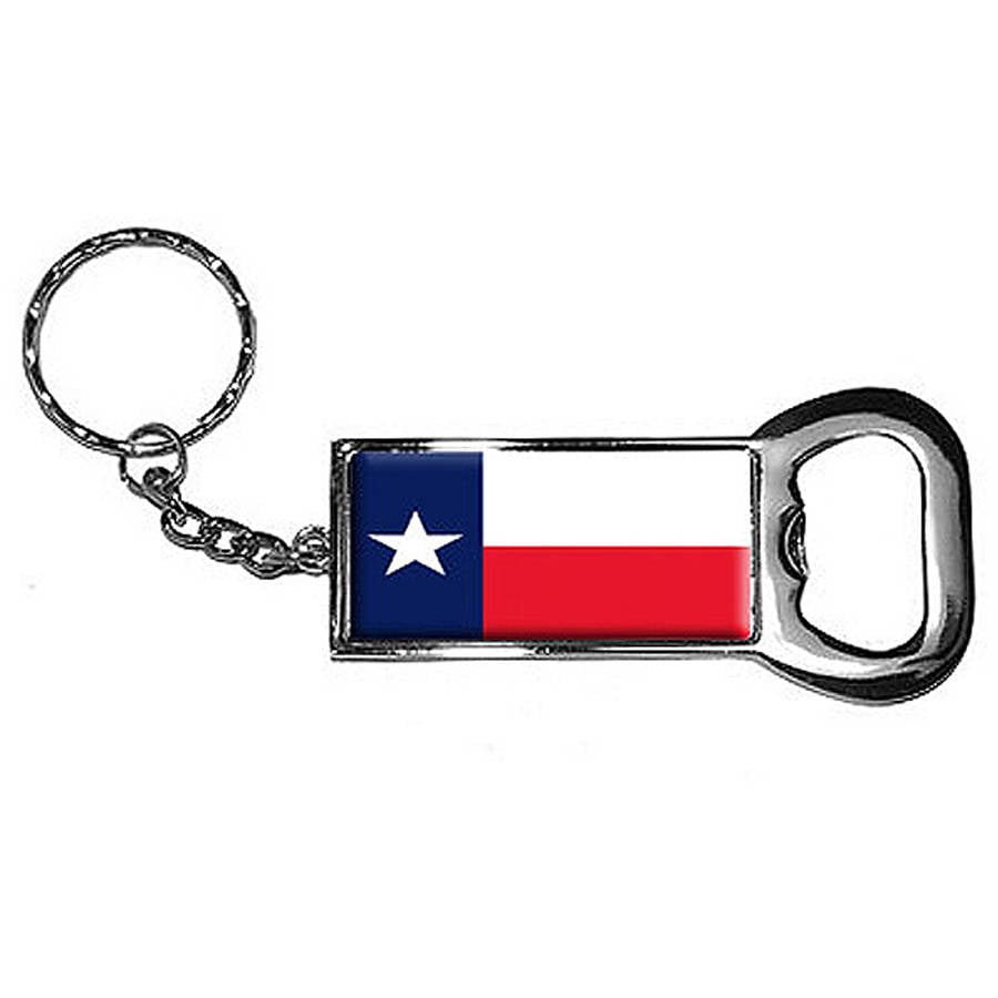 Texas State Flag Keychain Key Chain Ring Bottle Bottlecap Opener ...