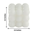 Efavormart 2 Pack | White 2" Bubble Cube Paraffin Wax Candles ...