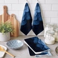 1 Pack Abstract Art Ocean Kitchen Towels Gradient Blue Impressionist ...
