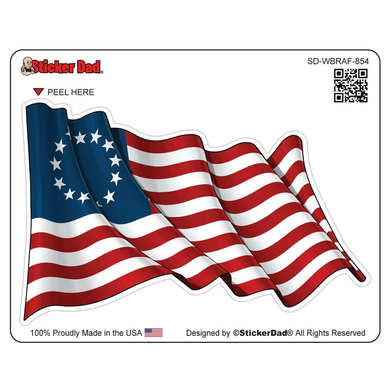 Waving American Flag 13 Stars