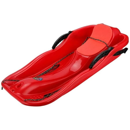 Snow Sled, Downhill Toboggan Snow Board with Hand Brakes & Anti-Slip ...