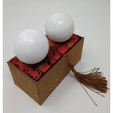 Blackish Jade Green Marble Stone Chinese Healthy Exercise Massage ...