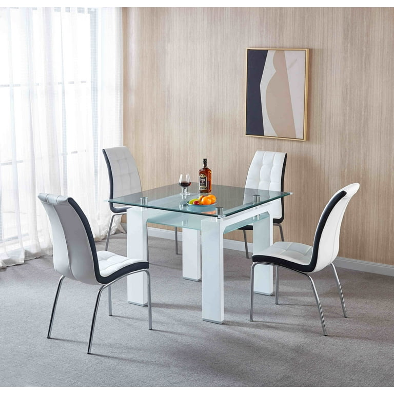 Square Glass Dining Table