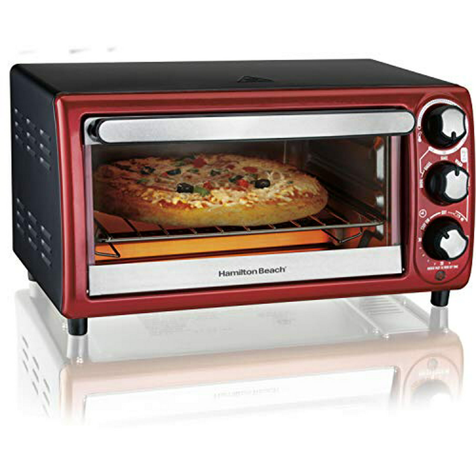 Click here for Hamilton Beach 4-Slice Red Toaster Oven As Specifi... prices